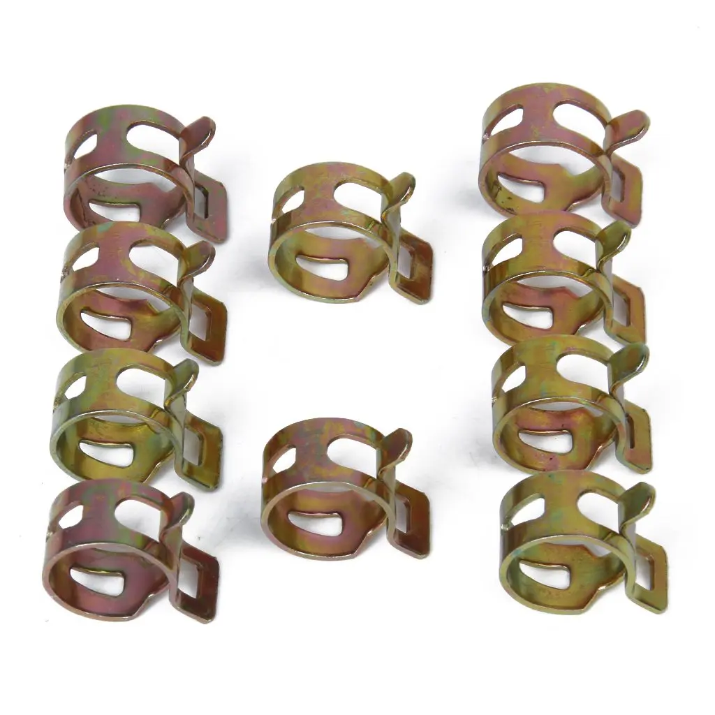 DSHA New Hot 10Pcs 6 to 15mm Spring Band Type Fuel Vacuum Silicone Pipe ...