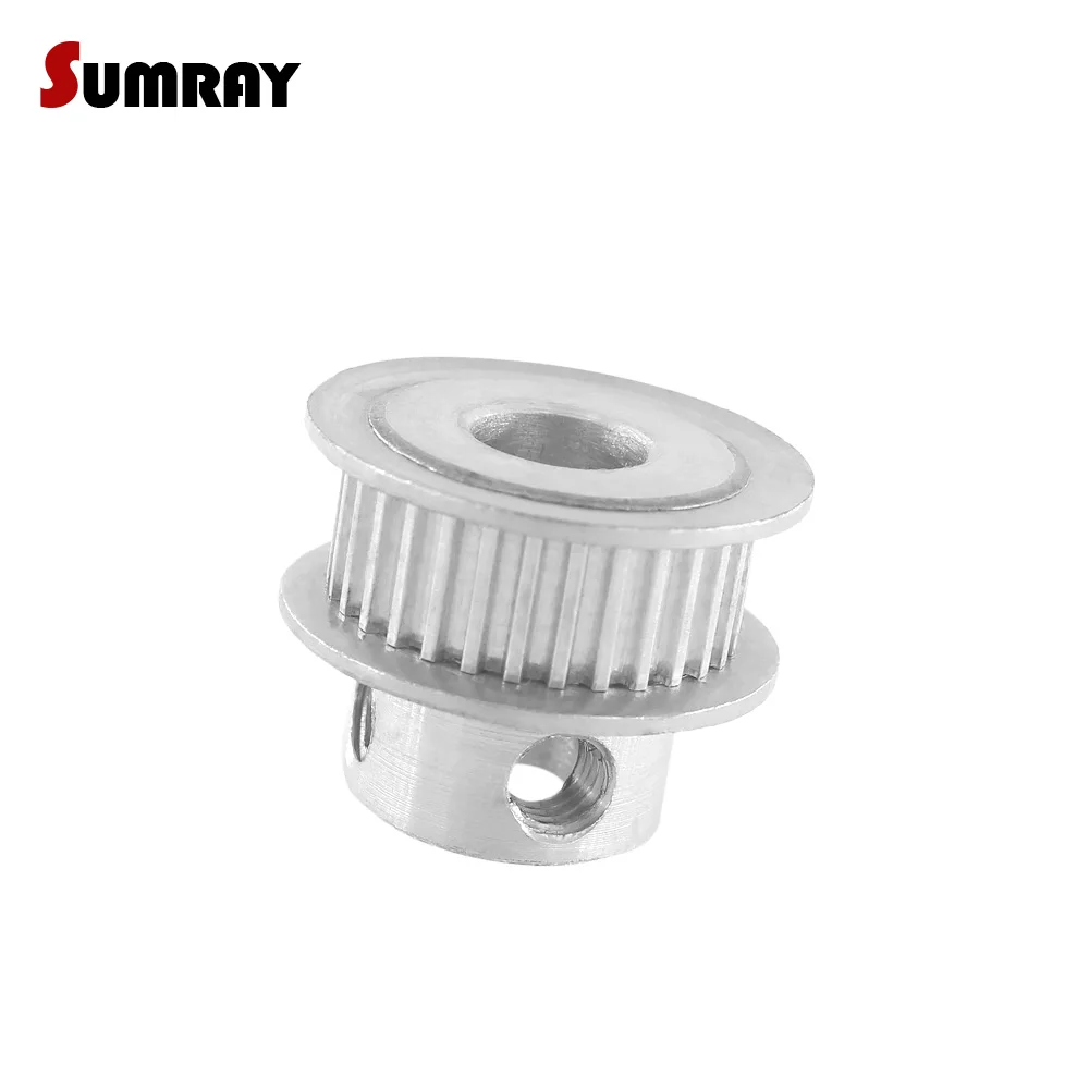 2pcs Gear Belt Pulley Mxl 30t 5/6/6.35/7/8/10/12mm Inner Bore Toothed ...