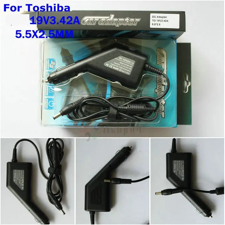 19V 3.42A 노트북 자동차 충전기 Pro C660 L650 A11 A80 M40 위성 M30X M35X M45 M55 ...