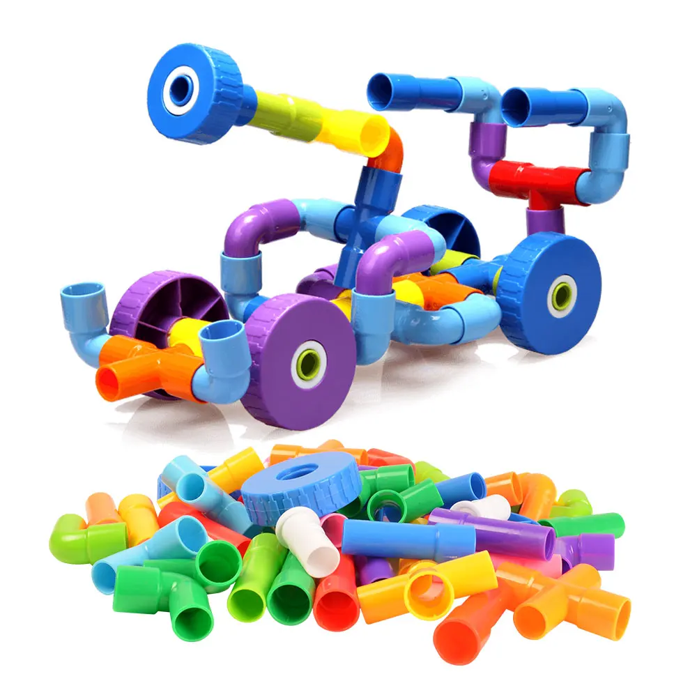 BOHS 43PCS Pipe & Joint Construction Building Blocks Interlocking Set ...