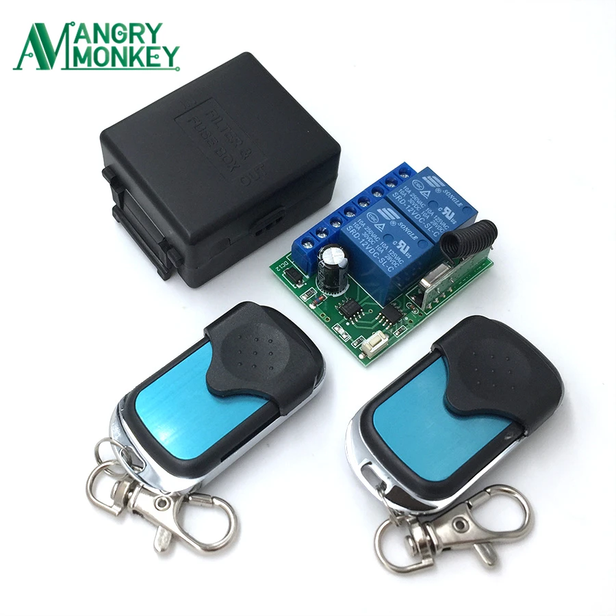 433Mhz Universal Wireless Remote Control Switch DC 12V 2CH relay ...