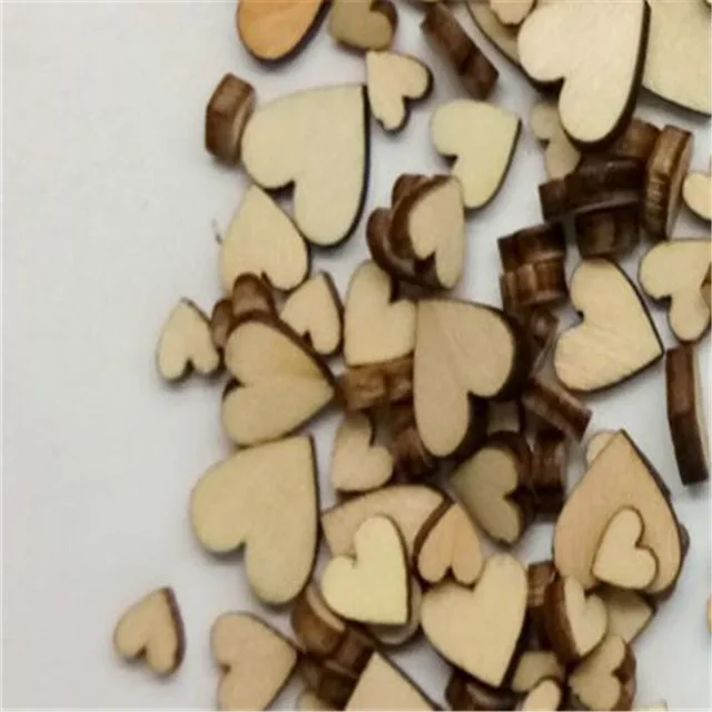 50/100/200PCS DIY Sizes Mixed Wooden Cute Mini Love Heart Wedding Table ...
