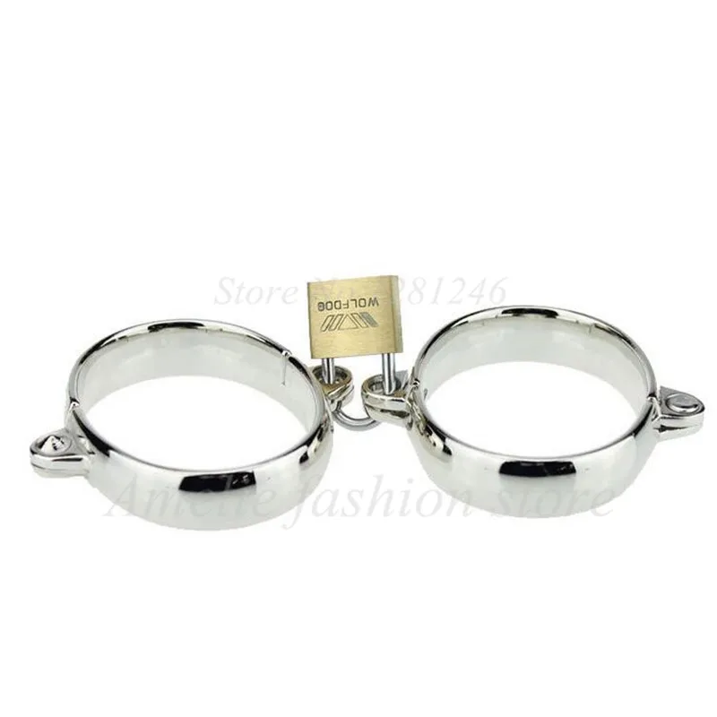 Male Hand Cuffs Leg Cuffs Female Metal Handcuffs Legcuffs Sex Toys For Men And Women Sexy Erotic