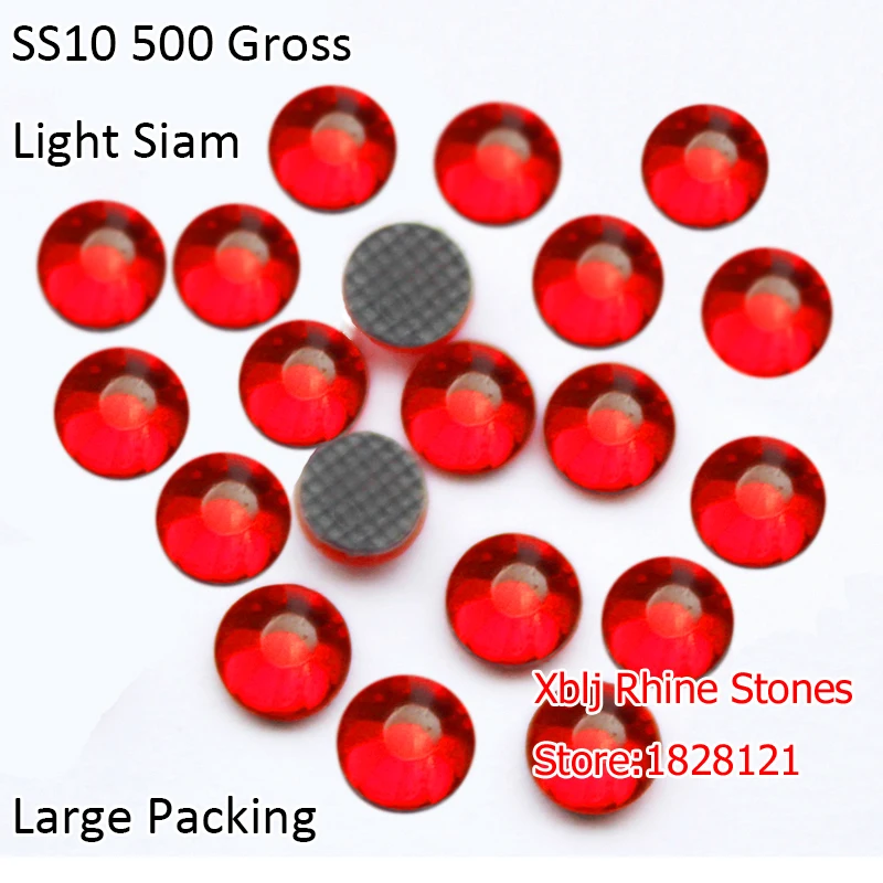 Bulk Packing 500 Gross Light Siam Glass Stones 3mm SS10 Light Siam ...