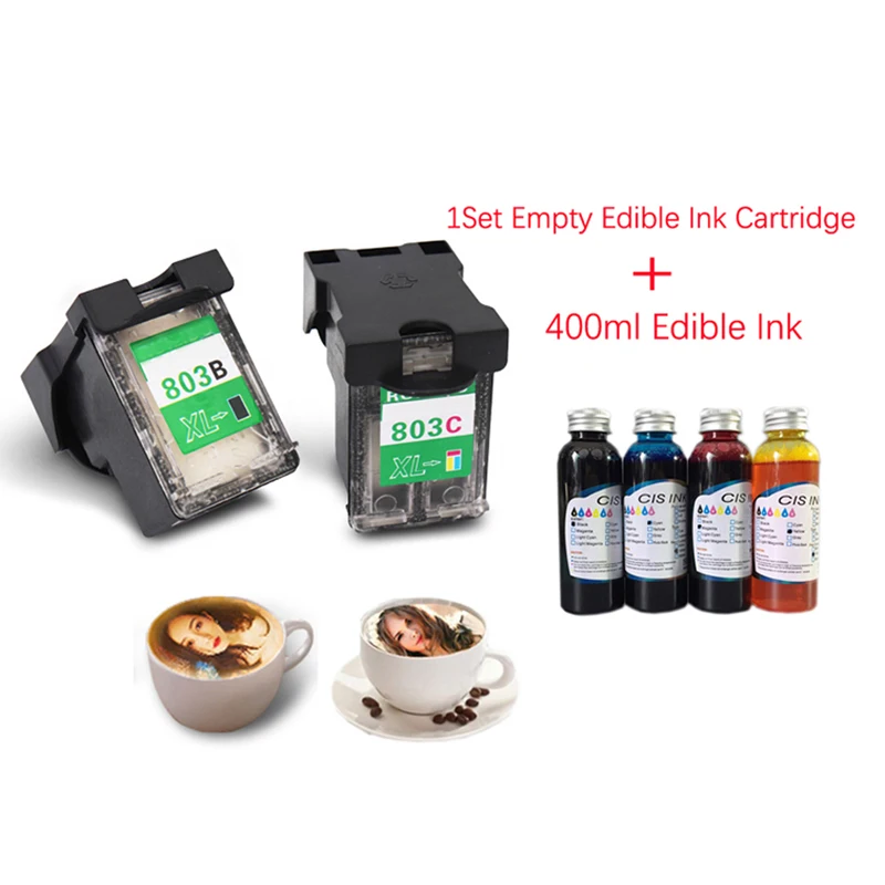 einkshop Empty Edible Ink Cartridge + 400ml Edible Ink For Coffee ...