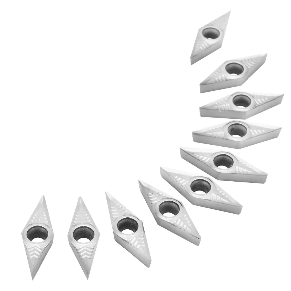 10pcs VCGT160404 AK Carbide Inserts Mayitr Lathe Turning Tool Insert ...