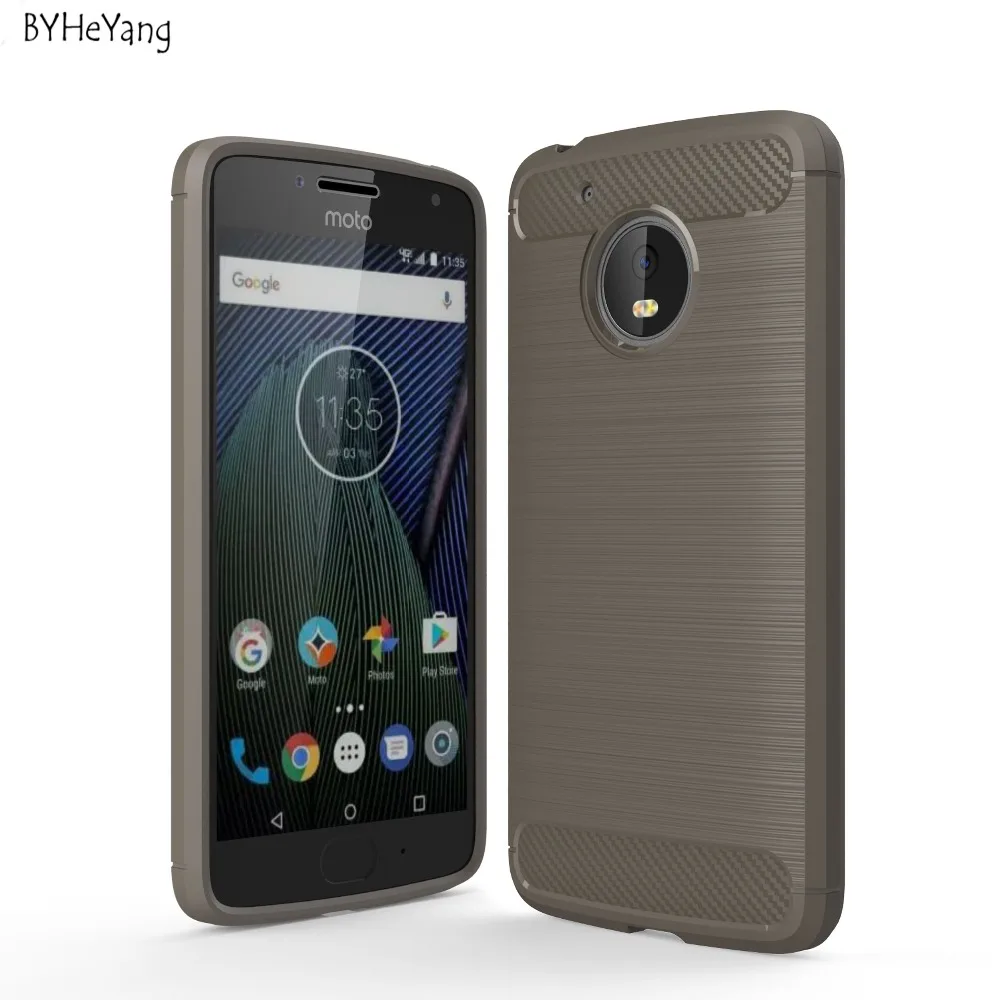 For Motorola Moto G5 Case Luxury Carbon Fiber Texture Brushed Anti drop ...