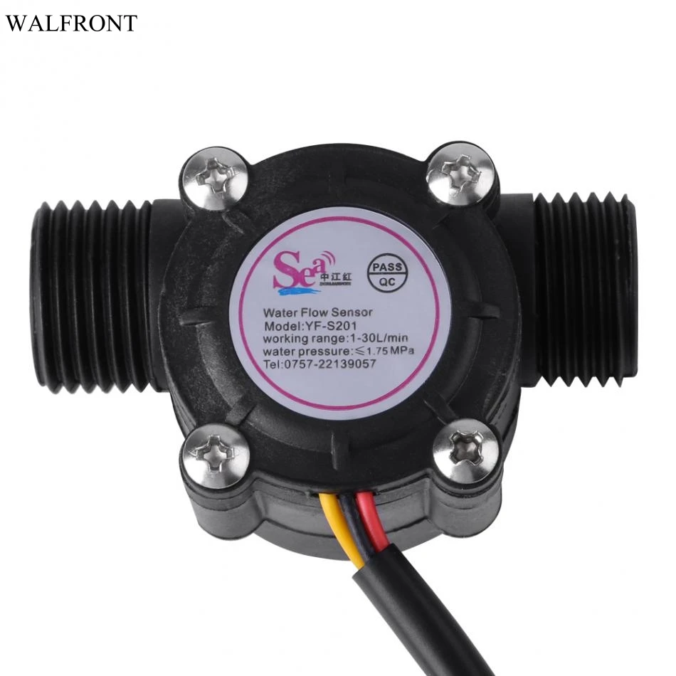 G1/2 Flow Meter Precise DN15 G1/2 Water Flow Sensor Hall Effect Flow ...