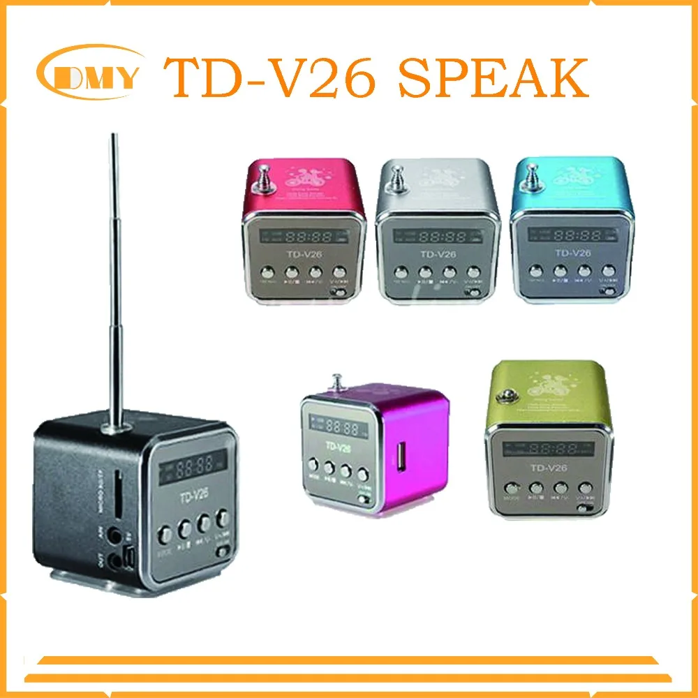 TD V26 Portable Mini Digital Speaker soundbox boombox for MP3 MP4 PC ...