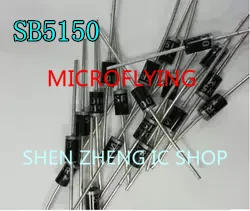 Diodo Schottky de 100 piezas SB5150 MBR5150 SR5150 5A 150V DO 201AD ...