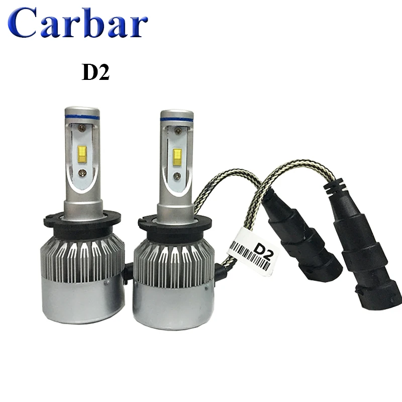36W 3800LM 6000K D2 Super Bright Adjustable Focus Length LED Headlight ...