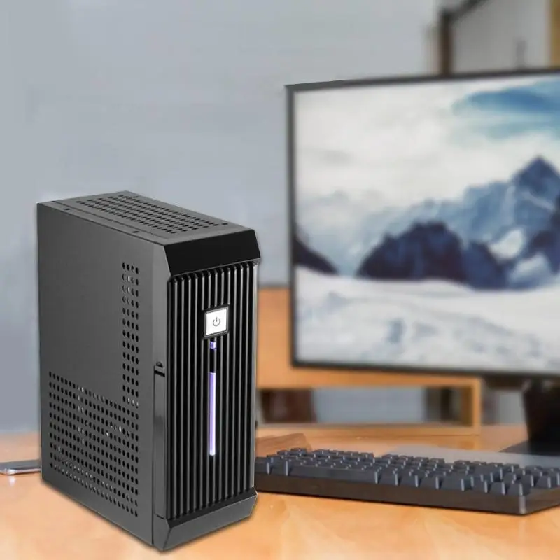 VODOOL Mini Desktop Computer Case Host Chassis Enclosure For Thin Mini ...