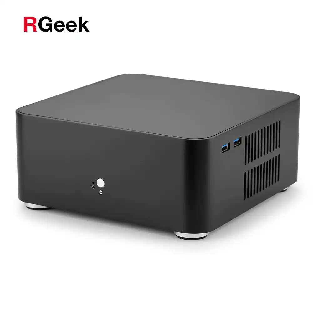 RGEEK Mini ITX Chassis HTPC Case USB2.0 3.5'' HDD SECC 0.8mm Mini ITX ...