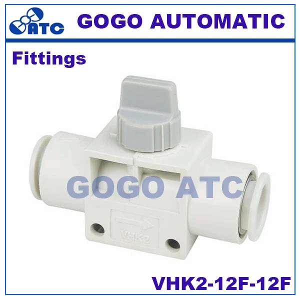 SMC type High quality fittings VHK2 12F 12F O.D 12mm manual switch valve adjust one touch ...