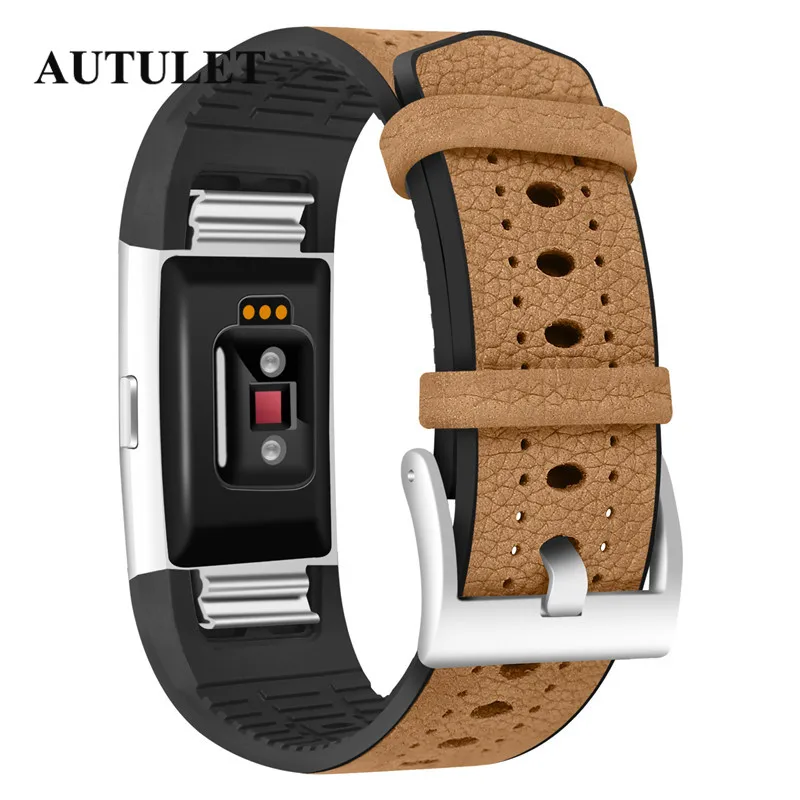 Fitbit charge 2 watch band straps wristband / Men Sport leather watch ...
