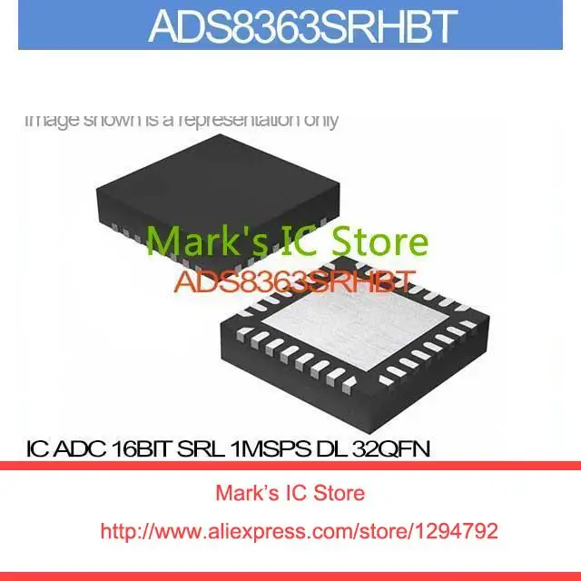 ADS8363SRHBT IC ADC 16BIT SRL 1MSPS DL 32QFN ADS8363SRH 8363 ADS8363S ...