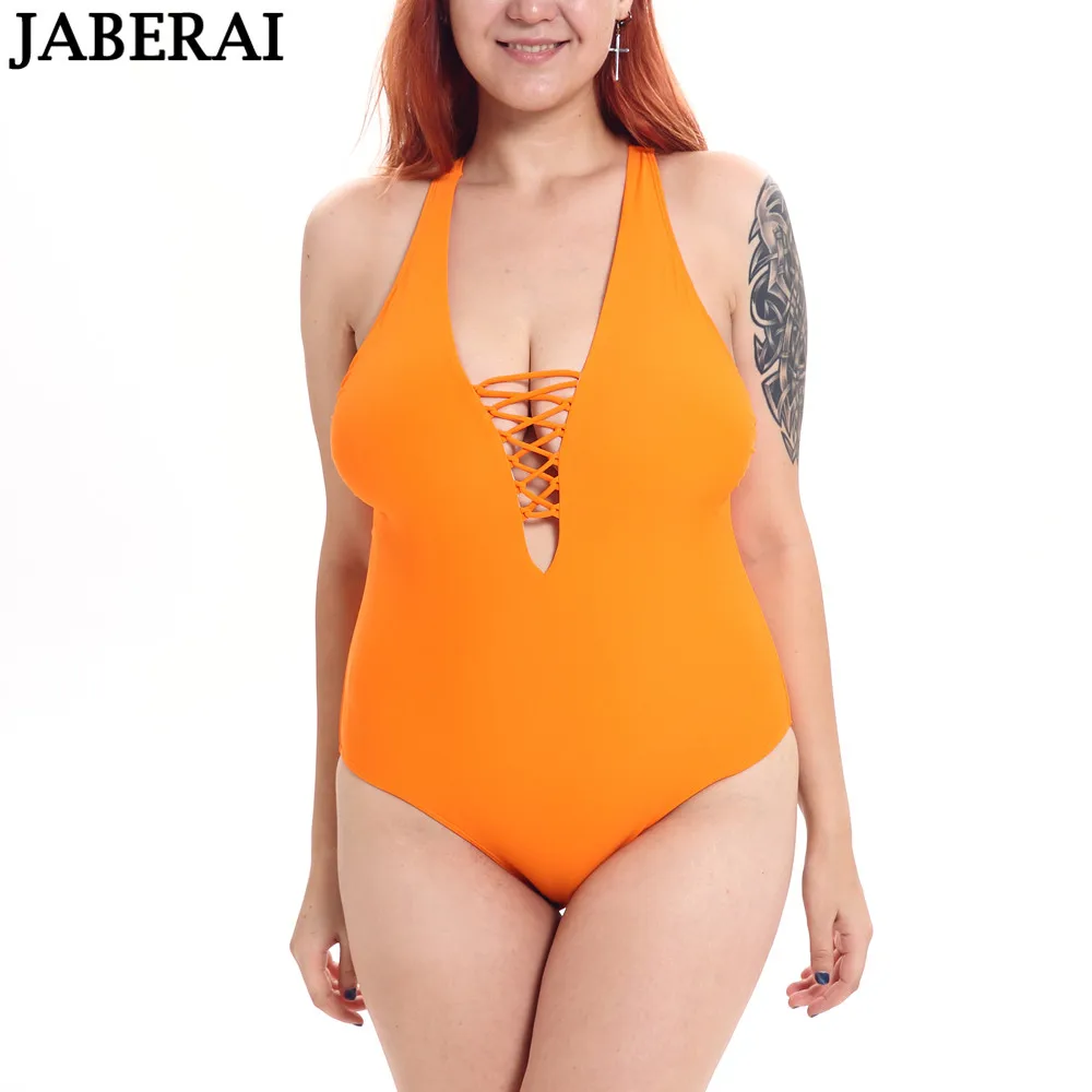 Buy Jaberai Halter One Piece Swimsuit Orange Swimwear