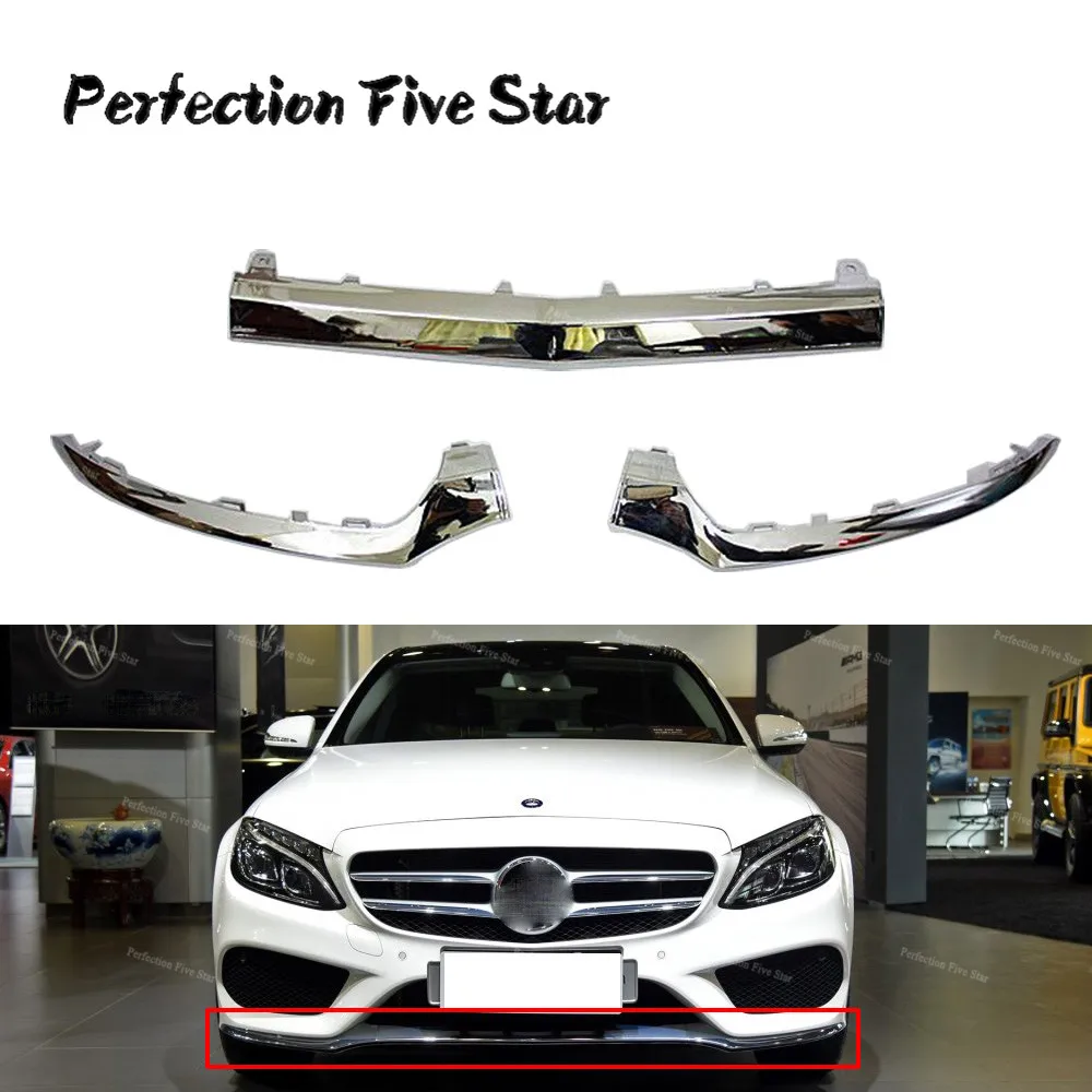2058851374 2058851474 2058851574 Sent Front Bumper Lower Chrome Molding ...