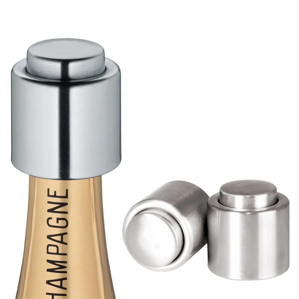 Tire-Bouchon,Bouchon de bouteille en acier inoxydable argent 1 pièce, Champagne économiseur d ...