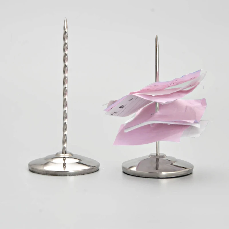 2pcs! Stainless Steel Straight Rod Paper Memo Holder Spike Stick for ...