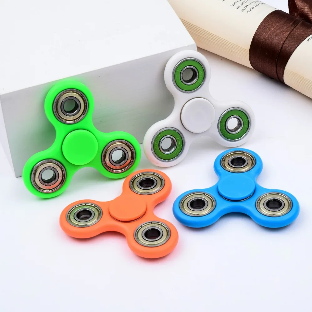 4Pcs Hand Spinner Tri Spinner Fidget Toy Plastic EDC Anti Stress spiner ...