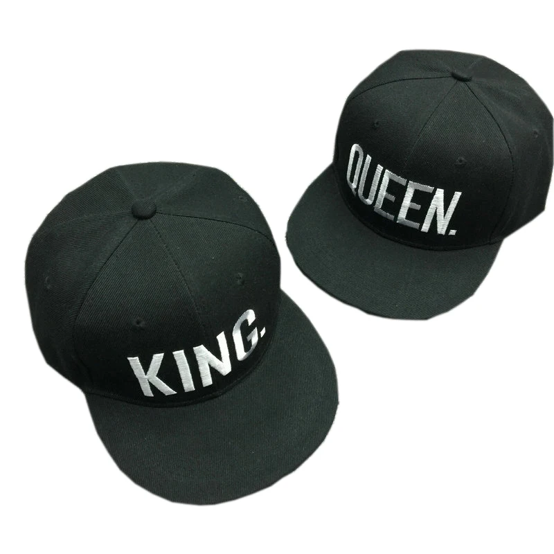 King Queen Letter Embroidery Casual Baseball Cap Women Men Snapback ...