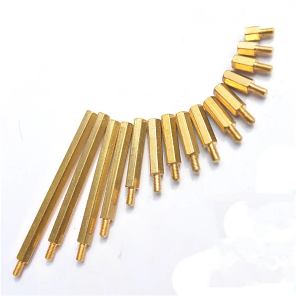 Vis d'espacement en laiton M2 * L + 3mm M2.5/M3 * L + 6mm, 50 pièces ...