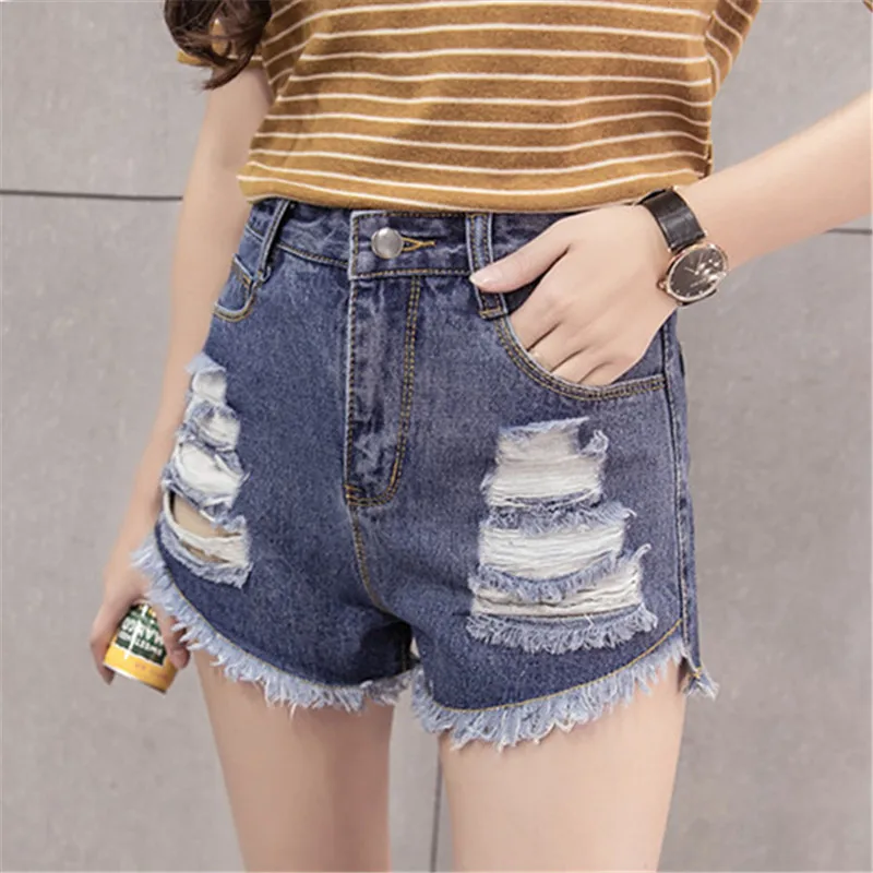 Mini Shorts Sexy Ripped Short Jeans Female 2018 Summer 4 Colors Hole ...