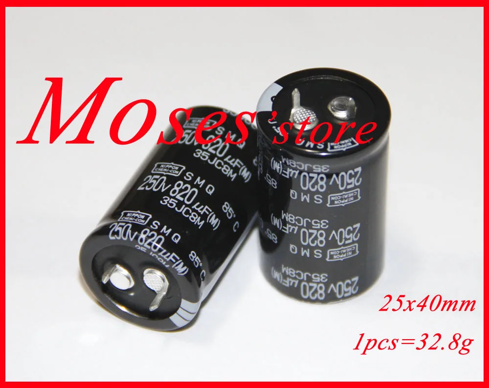 250v 820uf Original NIPPON CHEMI CON Electrolytic Capacitor Radial 25x40mm (2pcs) Free Shipping ...