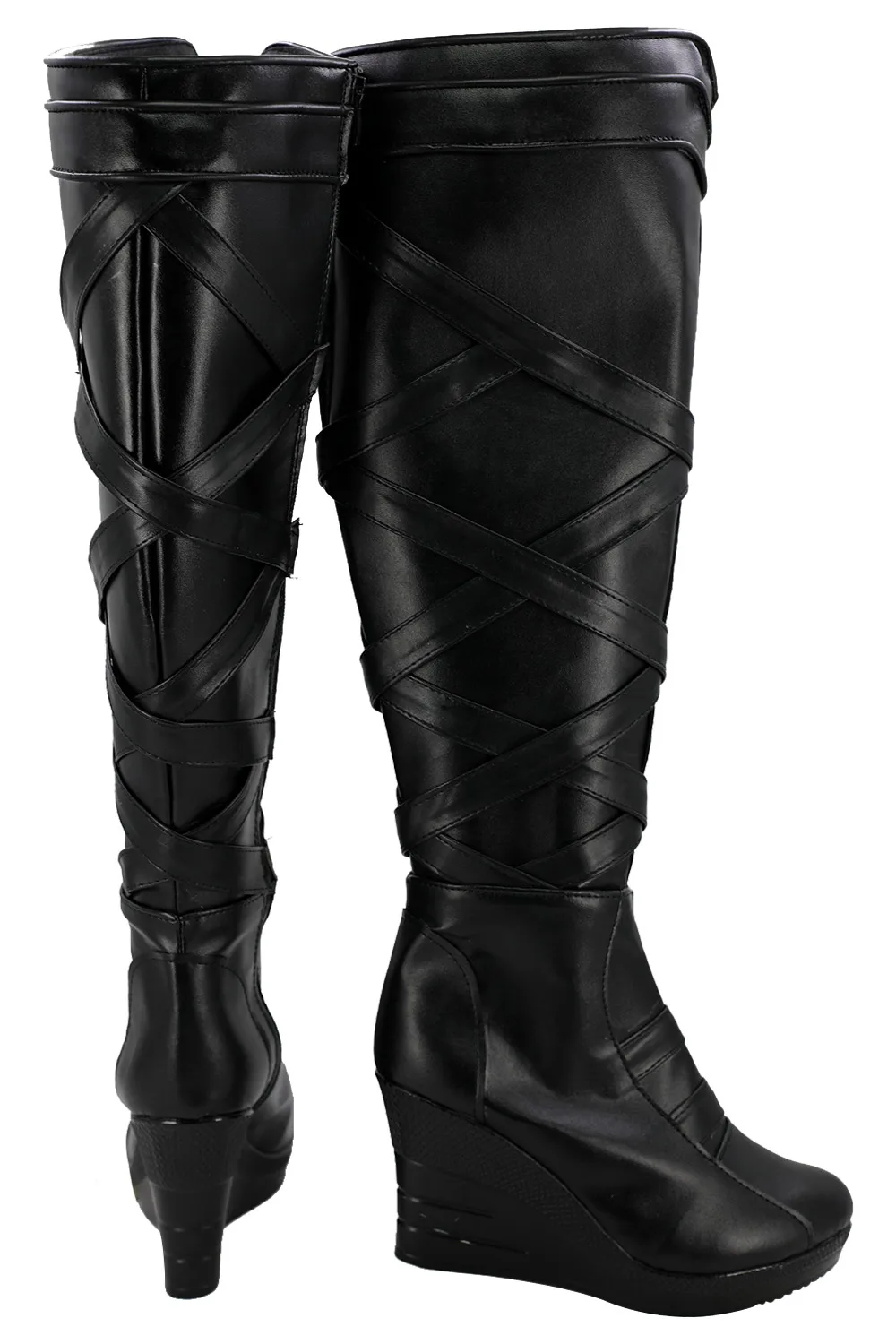 Movie Thor Ragnarok Valkyrie Cosplay Black Boots Shoes - AllCosplay.com