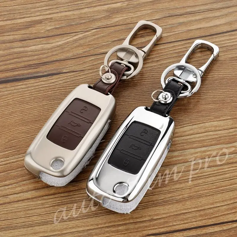 Metal Key Fob Holder Case Bag Cover Fit For VW Volkswagen Polo Golf 6 ...