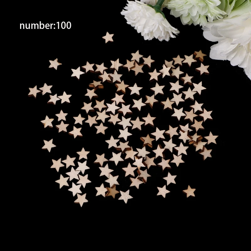 Wooden Stars Shapes Laser Cut Blank Embellishments Craft DIY ...
