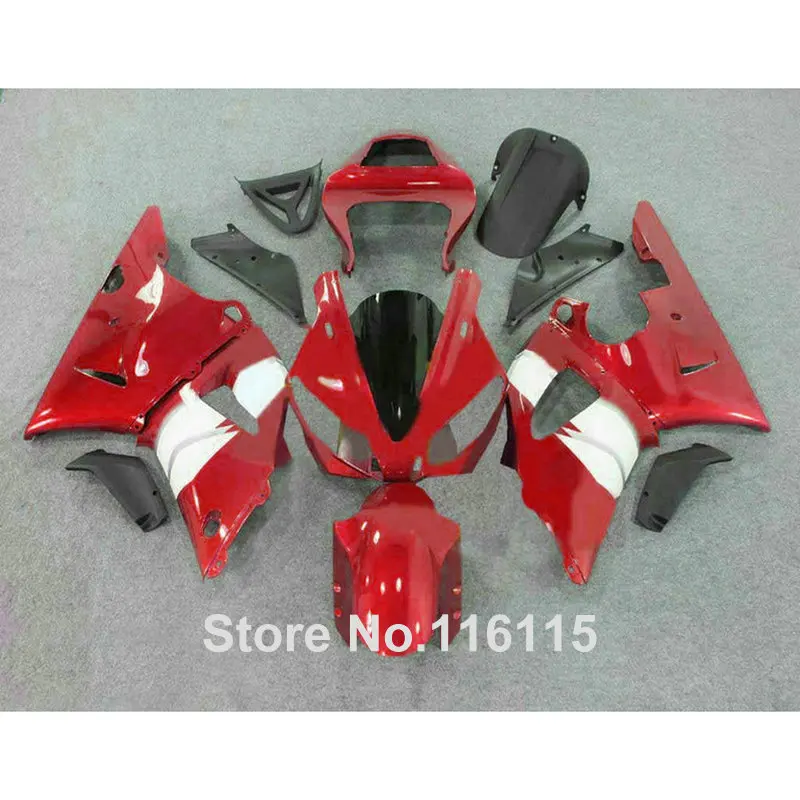 MOTOMARTS Fairing kit for YAMAHA YZF R1 2000 2001 white red black ...