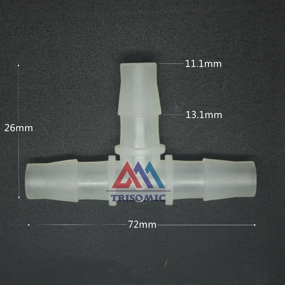 11.1mm T Tpye Equant Connector Equal Tube Joiner Material Pp Plastic ...
