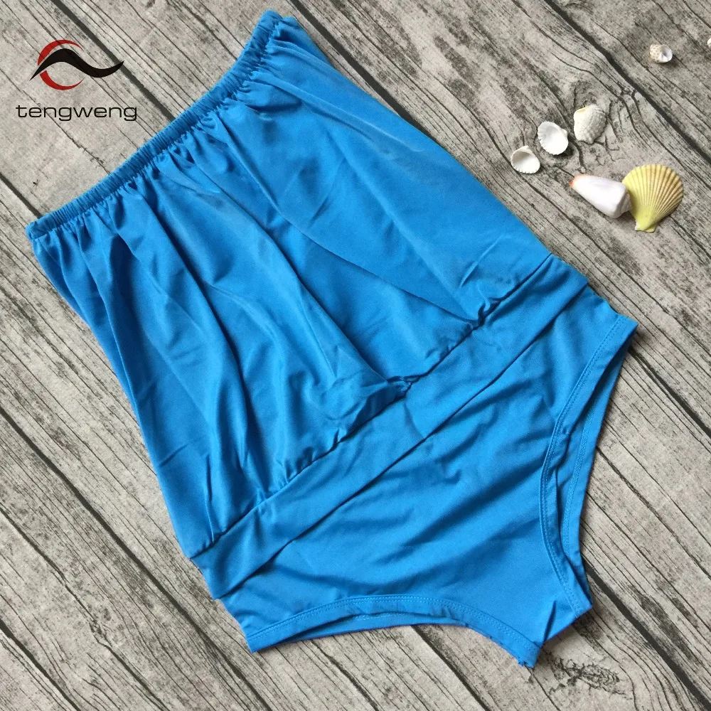 Tengweng 2019 New Sexy No chest pad Solid Plus size Women Swimwear One ...