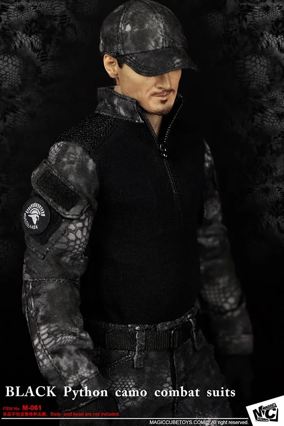 Mctoys 1/6 M 061 Black Python Camouflage Combat Uniforms Set for 12inch ...