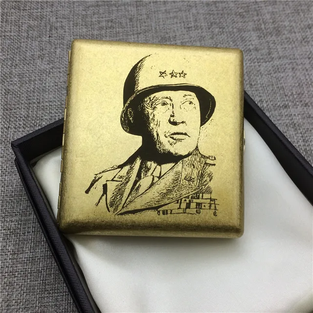 World War 2 General Patton Copper Cigarette Case Box Male Metal ...