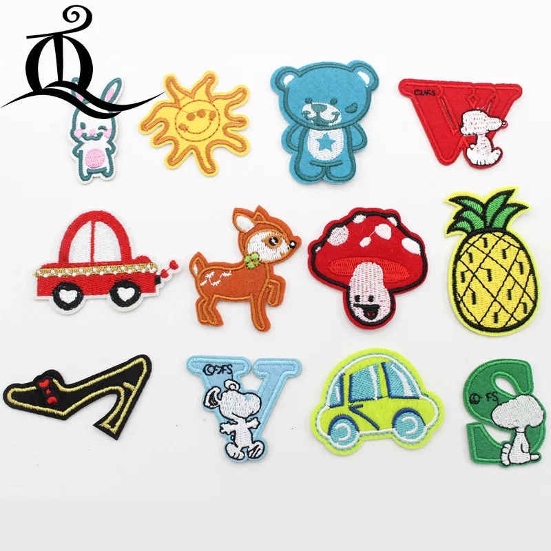 Hot embroidered fabric Iron on Sew on cartoon sticker patches/badges ...
