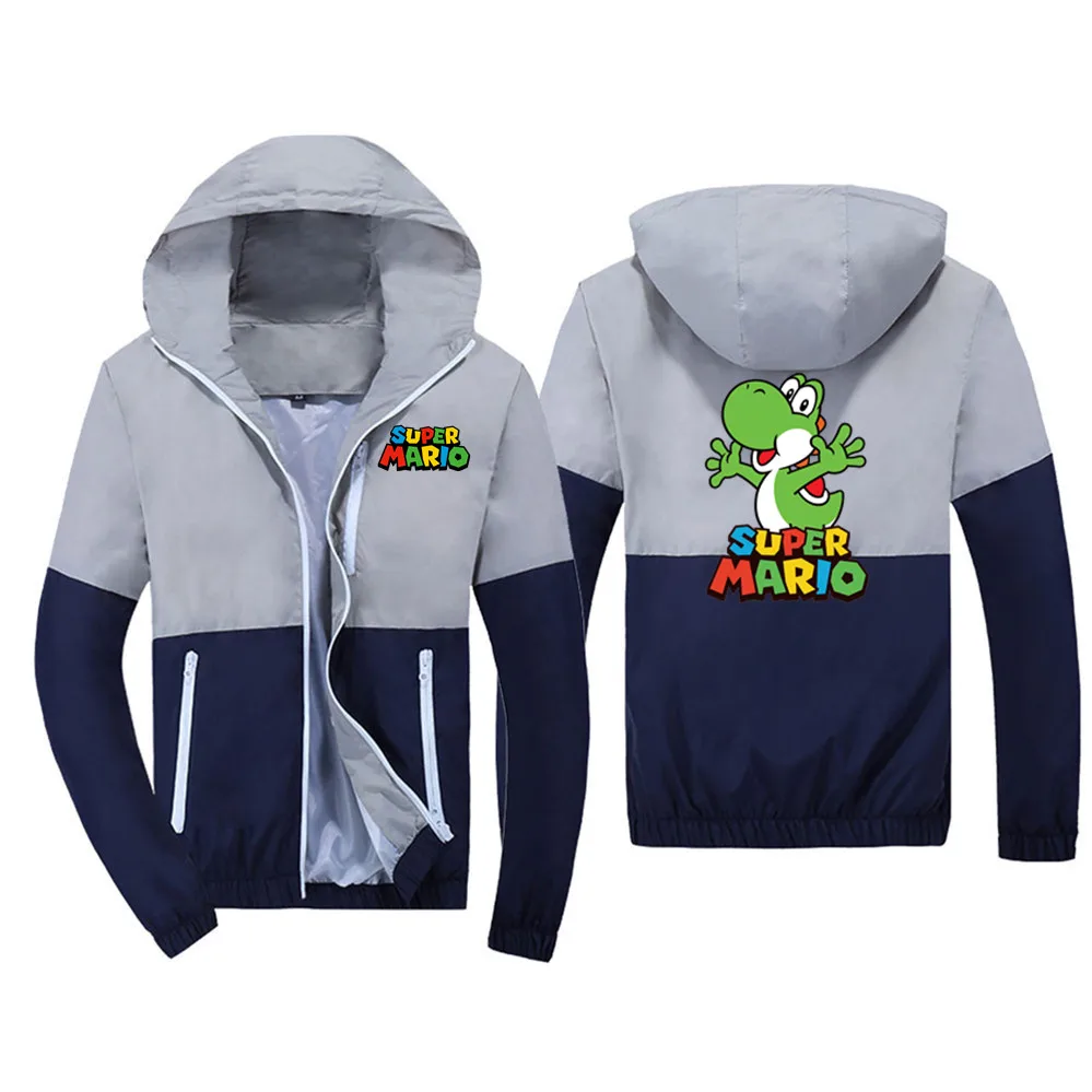 Super Mario Bros Luigi Koopa Yoshi 2019 locomotive bomber Windbreaker ...