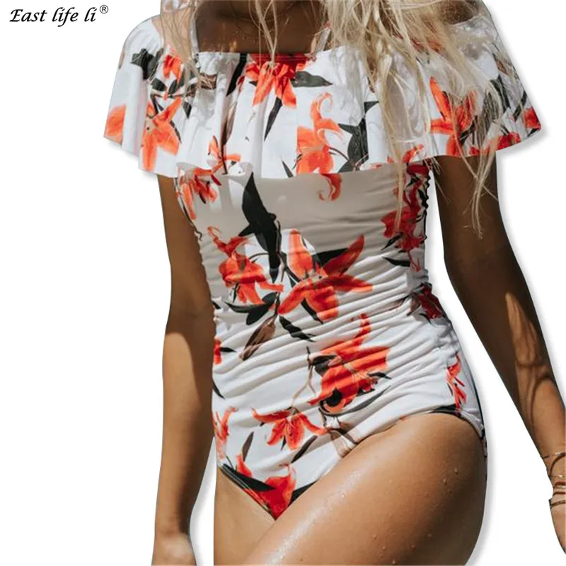2018 New One Piece Swimwear High Quality Summer Ladies Swimsuit Flowers