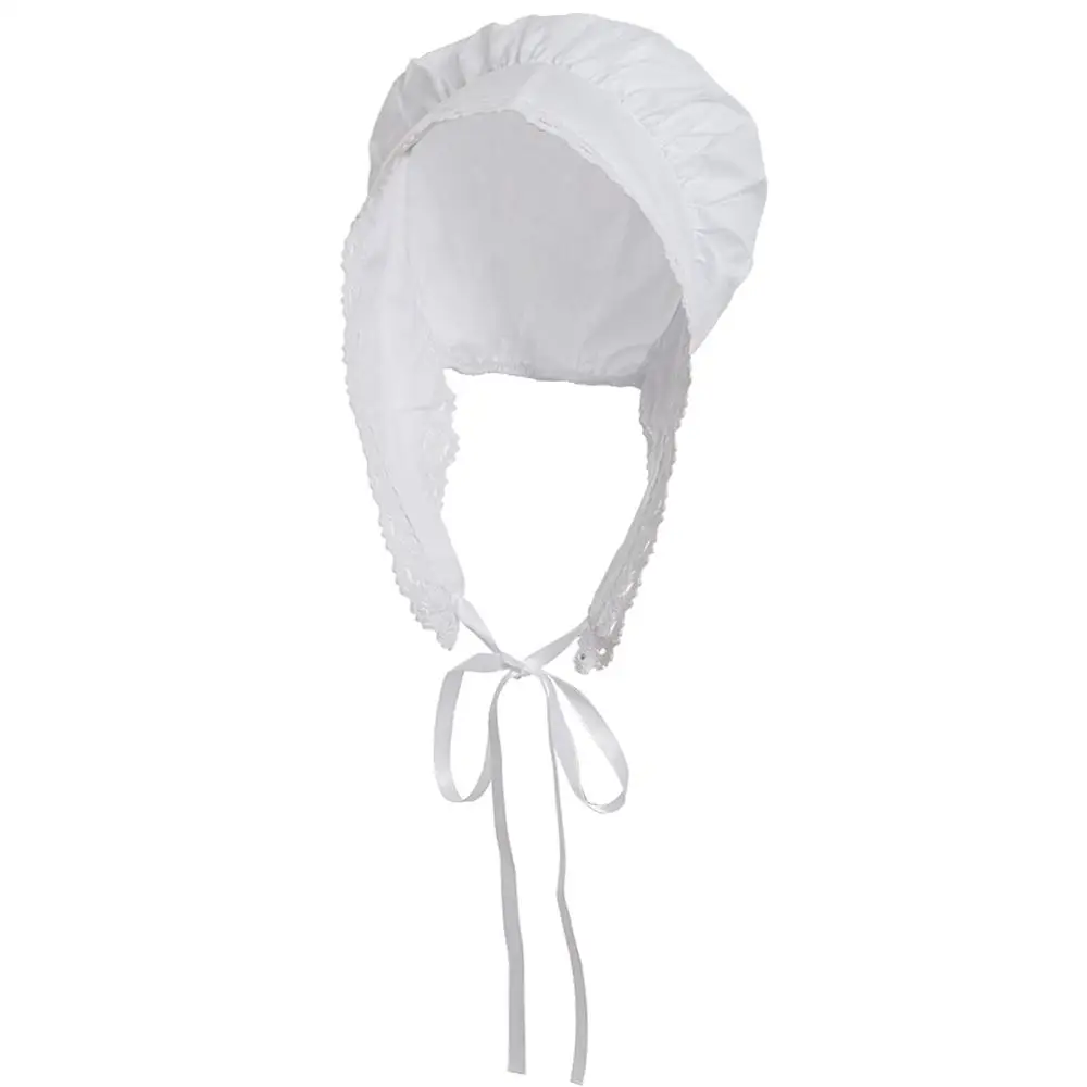 White-Bonnet-Hat-Headdress-Women-Maid-Cosplay-Accessory-Vintage-Maid ...