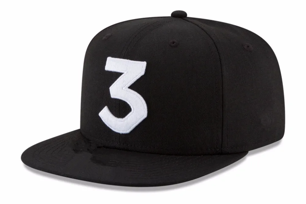 מוצר - 2016 Popular chance the rapper 3 Hat Cap Black Letter Embroidery ...