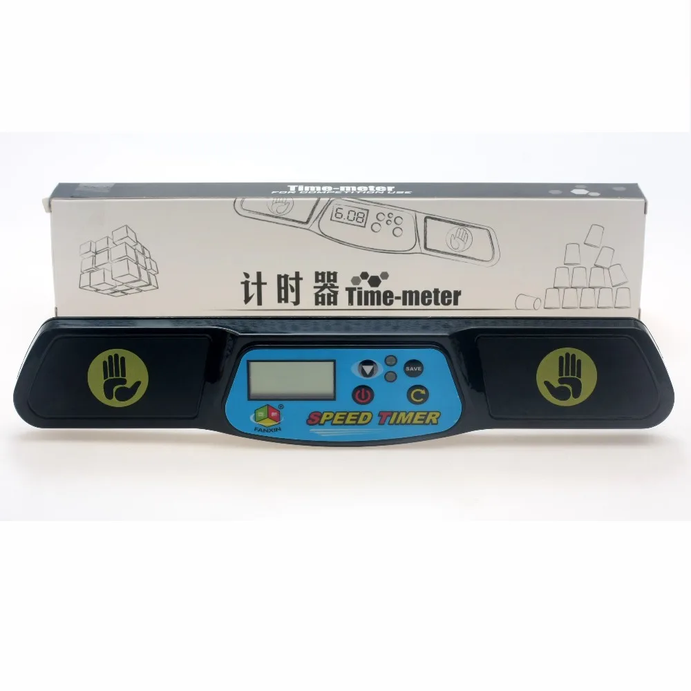 New Fanxin High Speed Cubing Timer Balck Magic Cube Puzzle Speed Cube Stack Cup Flying Timer For