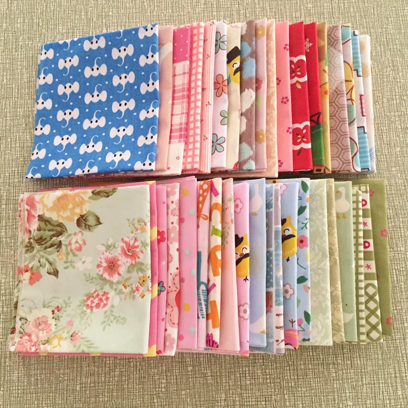 New 10 pieces/lot 20cmx20cm Cotton Fabrics Charm Packs Patchwork Fabric ...
