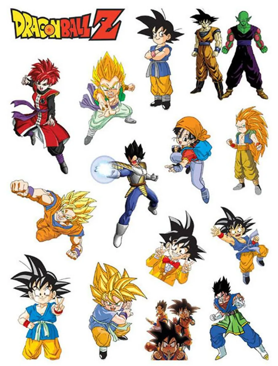 Dragon Ball Stickers Anime tattoo Toy Skateboard Laptop Luggage Sticker ...