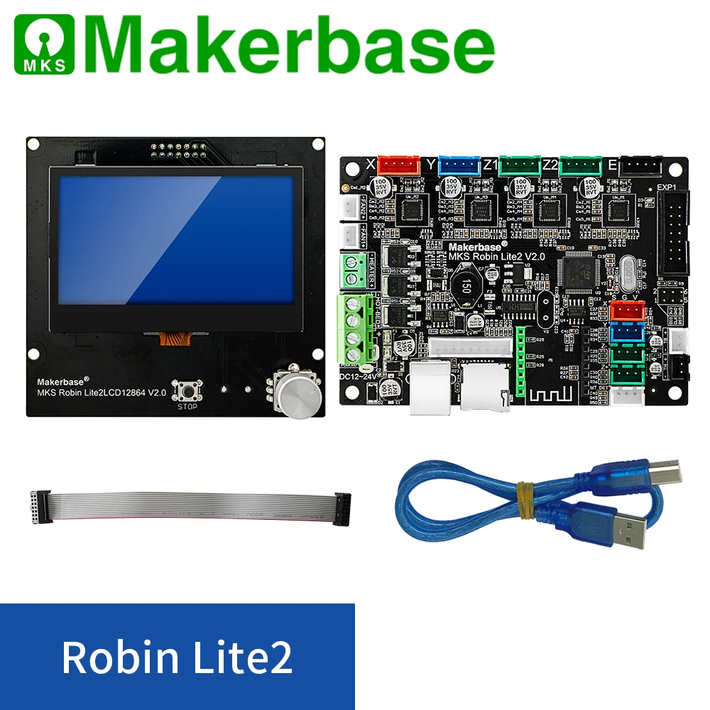 Makerbase MKS Robin Lite 32Bit ควบคุม 3D ชิ้นส่วนเครื่องพิมพ์หน้าจอ LCD ...