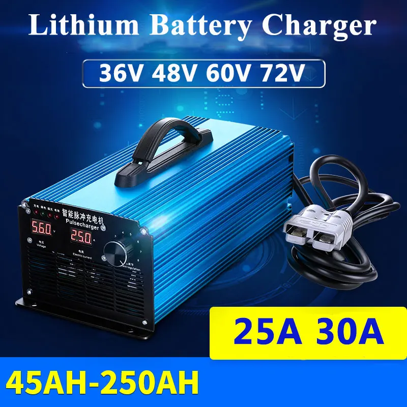 Adjustable smart charger 0 25A for 48V 60V 72V Lifepo4 Li ion 45 250Ah ...