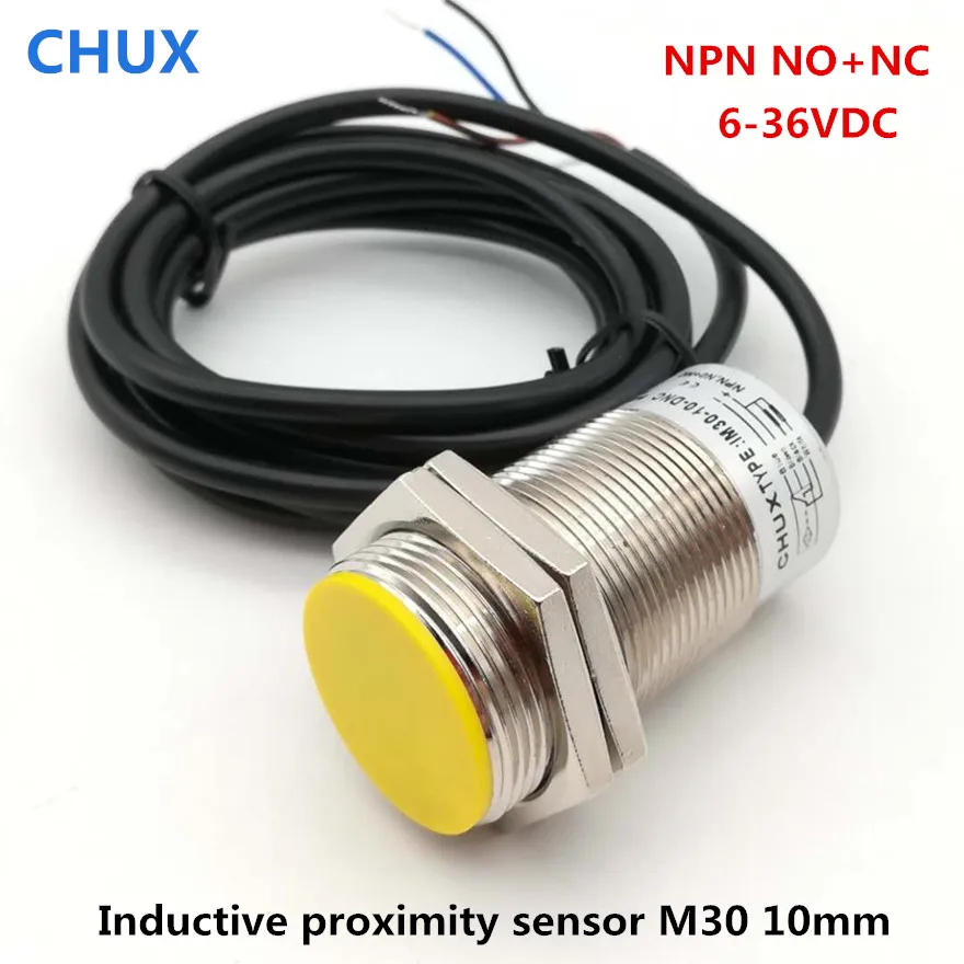 Inductive Proximity Sensors M30 No+nc Npn 4wires 6-36vdc Flush Mounting ...