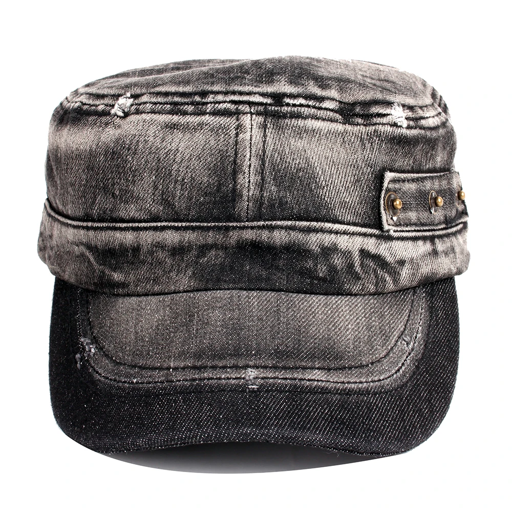 Difanni Casual Cadet Baseball Cap Adjustable Washed Denim Cotton Hat ...