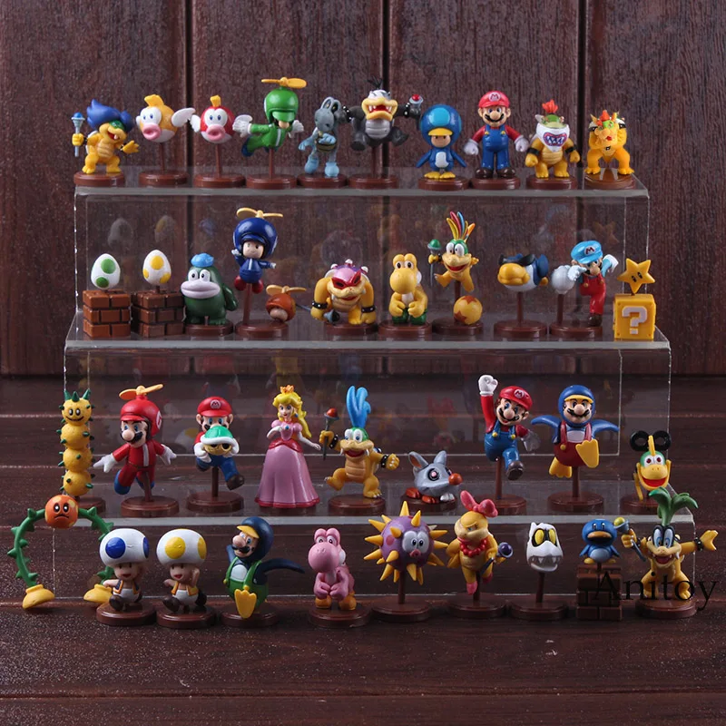 Furuta Super Mario Bros Toys Mario Luigi Peach Toad Bowser JR Wendy ...